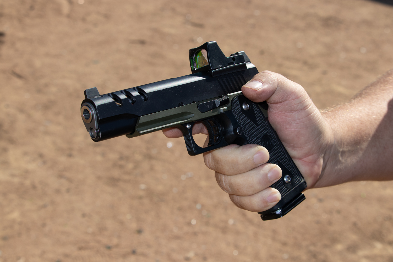 1911 GOVERNMENT SLIDE 5″ 416 45/9MM RMR RED DOT WITH FRONT AND REAR ...